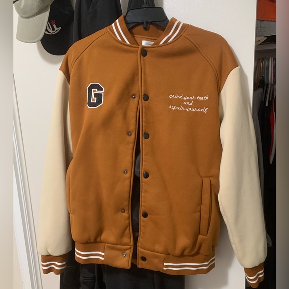 Jackets & Coats | Charmkpr Varsity Jacket Brown | Poshmark